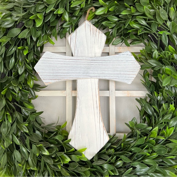 Unbranded | Accents | Rustic Cross Farmhouse Style Shabby Chic White ...